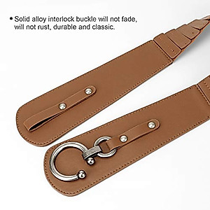 JASGOOD Women's Fashion Vintage Wide Elastic Stretch Waist Belt With Interlock Buckle Halloween Belt