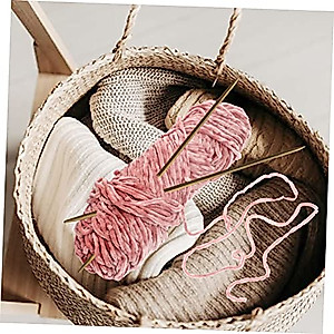 TEHAUX 4pcs Colorful Gold Velvet Yarn Crochet Yarn Thick Knitting Supplies Wool Scarf Chunky Knit Chenille Yarn Chunky Knit Yarn Cotton Yarn Knitting Thread DIY Chenille Wool Soft Pink