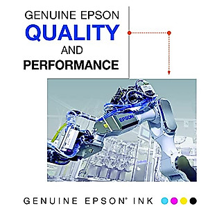 Epson Workforce Pro WF-4830 Wireless All-in-One Printer with Auto 2-Sided Print, 50-Page ADF, 500-sheet Paper Capacity, Black, Large & 822 Standard Capacity, Cyan, Magenta, Yellow Jaune