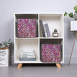 Animal Crackle Collapsible Storage Bins Basics Folding Fabric Storage Cubes Organizer Boxes with Handles