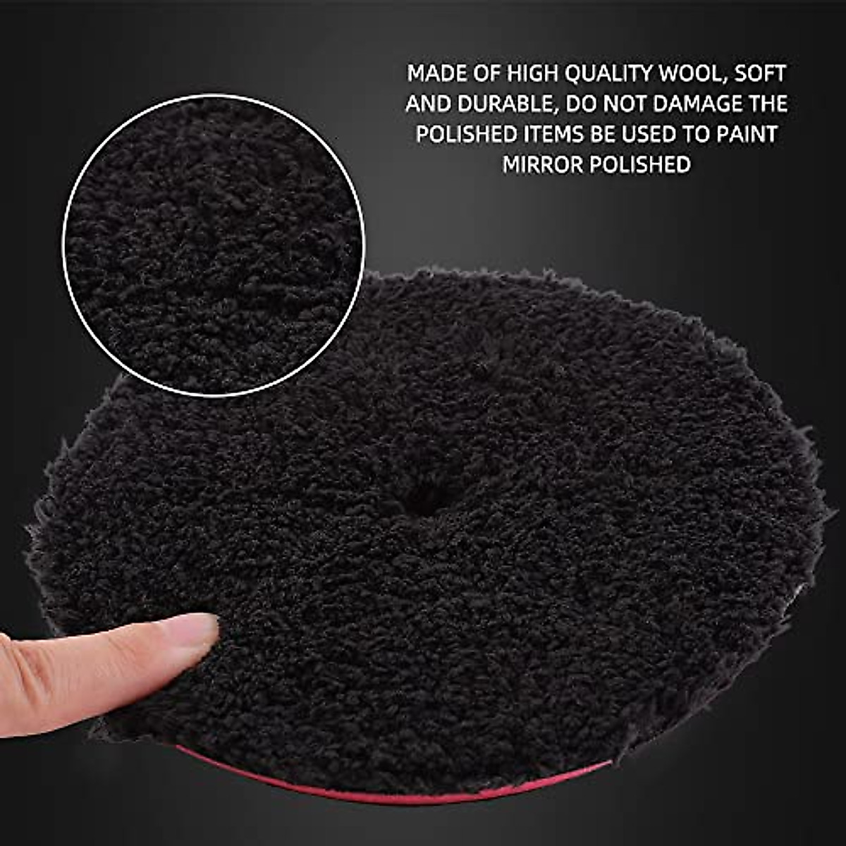 SPTA Microfiber Polishing Pad, 2Pcs 5Inch 125mm Microfiber Pads Microfiber Cutting Disc Microfiber Finishing Disc with Hook & Loop Backing for Car Buffer Polisher Cutting Buffing Waxing and Polishing