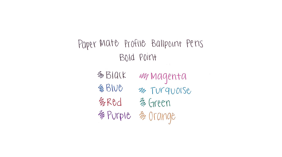 Paper Mate Profile Ballpoint Pens - Bold 1.4mm, Assorted Colors