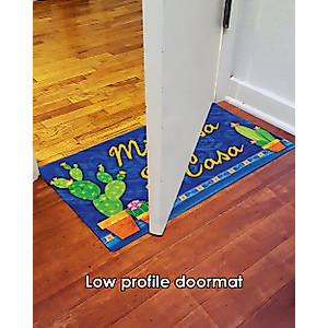 Toland Home Garden 800448 Spanish House Cactus Door Mat 18x30 Inch Welcome Outdoor Doormat for Entryway Indoor Entrance