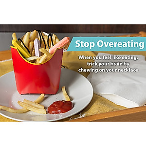 Tilcare Chew Chew Pencil Sensory Necklace 3 Set - Best for Kids or Adults That Like Biting or Have Autism – Perfectly Textured Silicone Chewy Toys - Chewing Pendant for Boys & Girls - Chew Necklaces