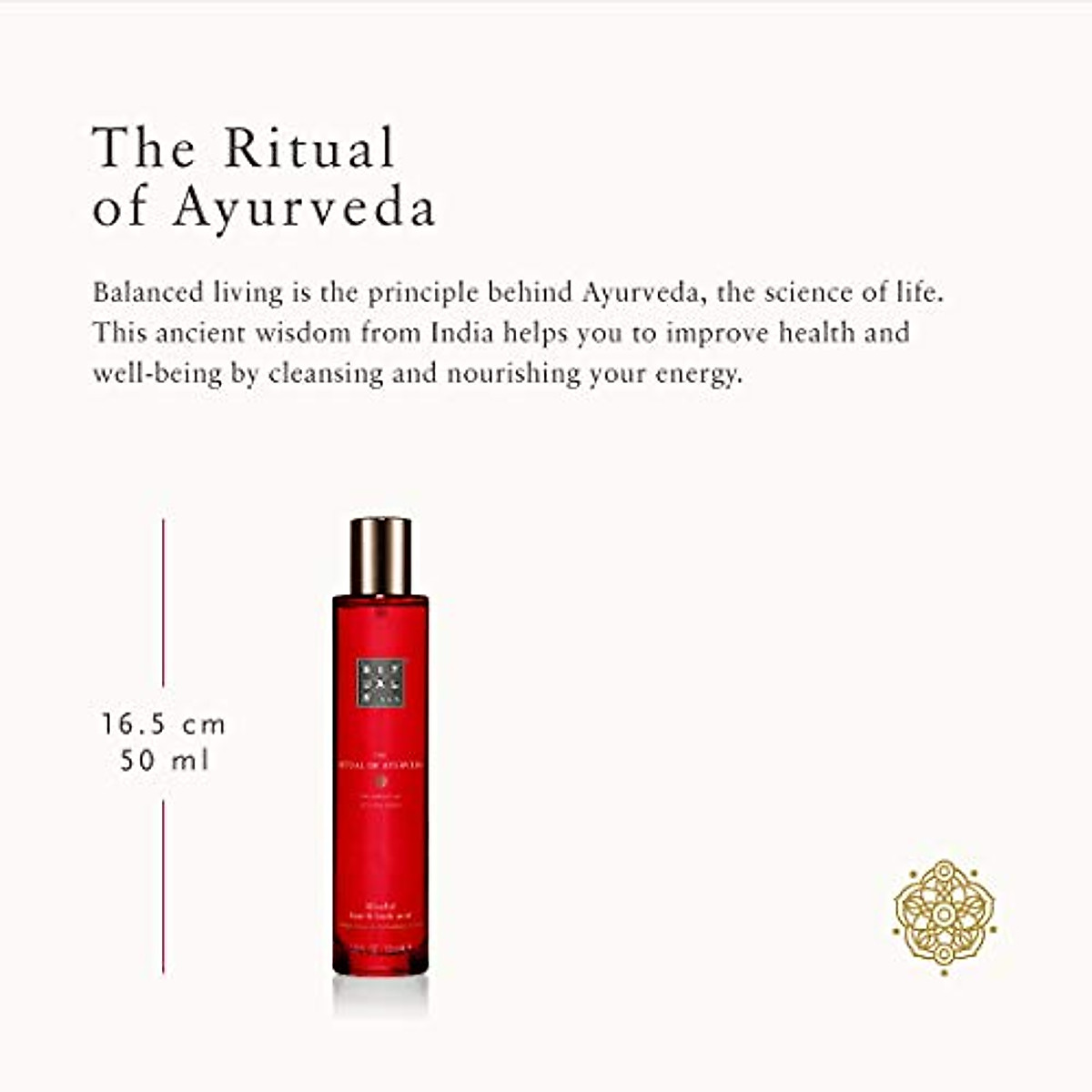 RITUALS Ayurveda Rebalancing Hair & Body Mist - Body Spray with Indian Rose & Sweet Almond Oil - 1.6 Fl Oz