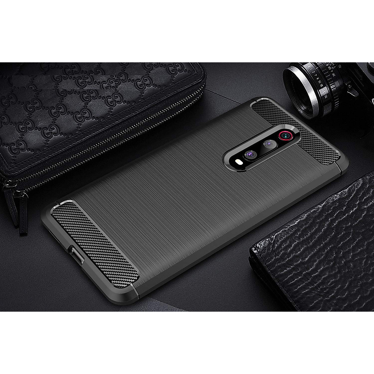 CruzerLite Case Compatible with Xiaomi Mi 9T Case, Compatible with Xiaomi Mi 9T Pro Case, Back Cover Anti-Scratch Shock Absorption Case for Xiaomi Mi 9T /9T Pro (Black)