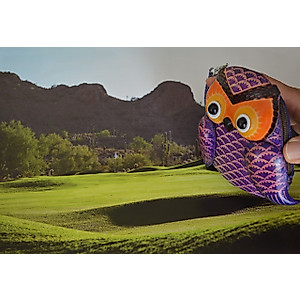 Leather Wristlet Coin/change Purse,Jewelry Holder,lovely Baby Owl shape,Purple (Purple)