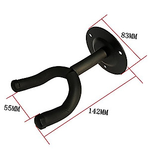 Wall Mounted Guitar Hanger Hook,Mandolin/Violin/Ukulele/Guitar Support Holder Stand Rack Round Base (2)