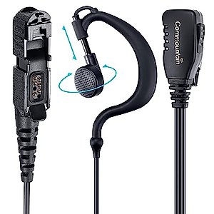 commountain XPR 3500e XPR 3300e Earpiece with Mic Compatible with Motorola Radios XPR 3300, XPR 3500, XPR3300e, XPR3500e, XPR3300, XPR3500, XPR 3000e G Shape Headset with PTT Microphone