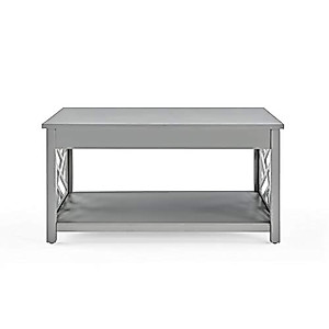 Alaterre Furniture Coventry 36" W Wood Coffee Table, Gray