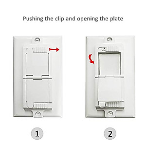 Rocker Light Switch Guard, ILIVABLE Child Proof Switch Plate Cover Guard Protects Your Lights from Being Accidentally Turned On or Off by Children and Adults (Clear,Pack of 2)