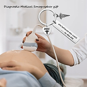 FOTAP Diagnostic Medical Sonographer gift Sonographer Doctor Keychain DMS Graduation Gift Radiologist Tech gift (DMS key)