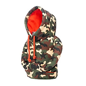 Puffin - The Hoodie Beverage Jacket, Insulated Can Cooler, Woodsy Camo/Puffin Red