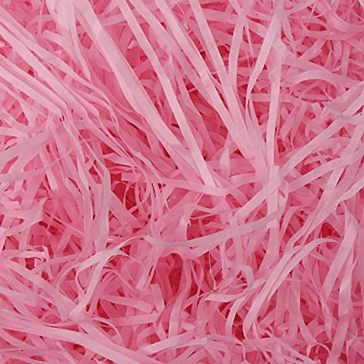DIYASY Easter Pink Grass Basket Filler,7 Oz Shredded Paper for Easter Gift Box Crinkle Raffia Paper for Packaging Christmas Decoration
