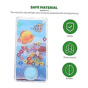 Toyvian 2pcs Ring Throwing Toy Water Machine Gifts for Travel Hand Held Gaming Console Handheld Game Console for Kids Students Awards Gifts Ring Toss Toy Toss Game Toys Kid Toy Child Blue