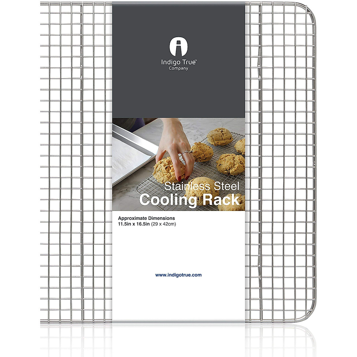 Stainless Steel Cooling Rack Half size - Commercial Grade Metal 11.5" x 16.5" | 1 Piece | Cooking Rack Designed To Fit Perfectly Into Baking Half Sheet Pan