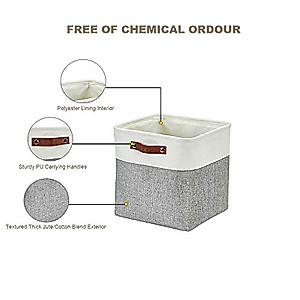 DECOMOMO Foldable Storage Bin Extra Large [3-Pack] & 11"Cube [4-pack] W/Handles for Organizing Shelf Nursery Home Closet & Office