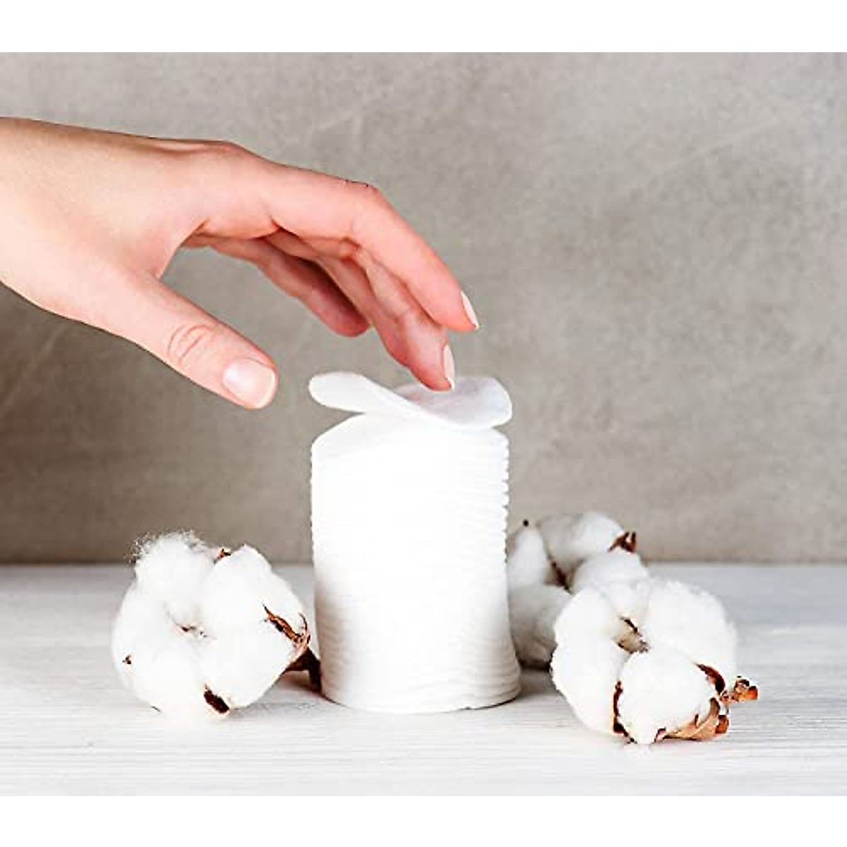 Organyc 100% Certified Organic Cotton Makeup Pads – Natural Unbleached Makeup Remover Rounds (70 Count)