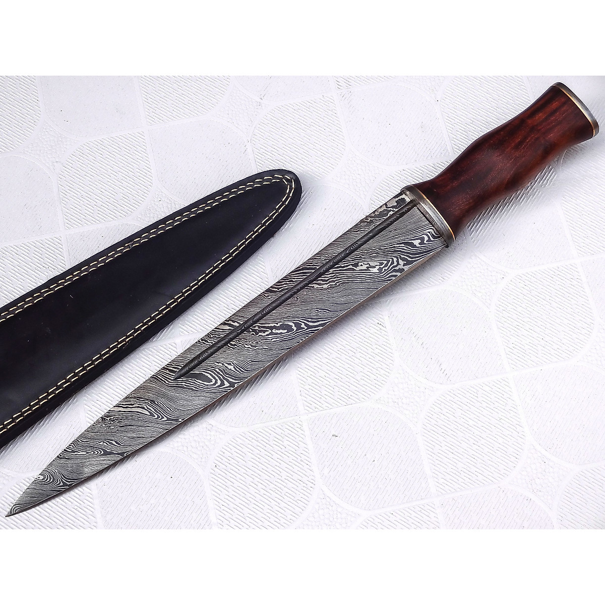 Poshland REG-212, Custom Handmade Damascus Steel 17 Inches Dirk Blade Knife (REG-212)