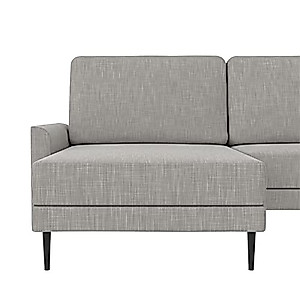 CosmoLiving by Cosmopolitan Francis Upholstered Sofa Sectional, Light Gray