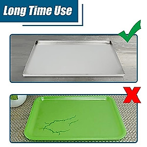 Confote Stainless Steel Replacement Tray for Dog Crate, 41.1"x26" Pet Cage Floor Pan Chew-Proof & Crack-Proof