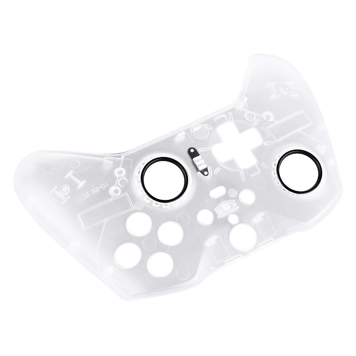 eXtremeRate Transparent Clear Faceplate Cover, Front Housing Shell Case Replacement Kit for Xbox One Elite Series 2, Xbox Elite 2 Core Controller Model 1797 - Controller Not Included