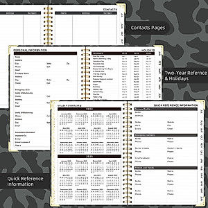 Knagsfa 2024 Monthly Planner, Jan 2024 - Dec 2024 Weekly Monthly Planner 6.5" x 8.5" with Page Tabs, Calendar Hardcover with Inner Pocket, Elastic Band, Twin-Wire Binding, Bookmark,Black Leopard