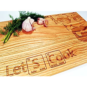 Algis Crafts | Chopping Board - LET'S COOK | Custom Wedding, Anniversary, Housewarming Gift, First Home Gift | Handmade Birthday Gift | Laser Engraved Cutting Board