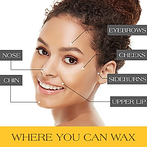 GiGi Charcoal Detox Facial Wax, Unclogs Pores, Stripless, for Delicate Skin, Brows, Upper Lip, 13 oz, 1-pack