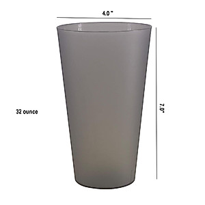 YUYUHUA Premium 32-ounce Large Cups, Multicolor Plastic Tumblers BPA Free Set of 12 for Indoor Outdoor Use (Multicolors)