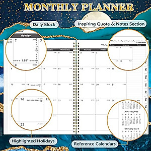 2023-2024 Monthly Planner/Calendar - 2 Year Monthly Planner 2023-2024, Jan 2023 - Dec 2024, 9" × 11", 24 Months Planner, Monthly Tabs & Holidays & Note Pages & Double-Side Pocket & Twin-Wire Binding