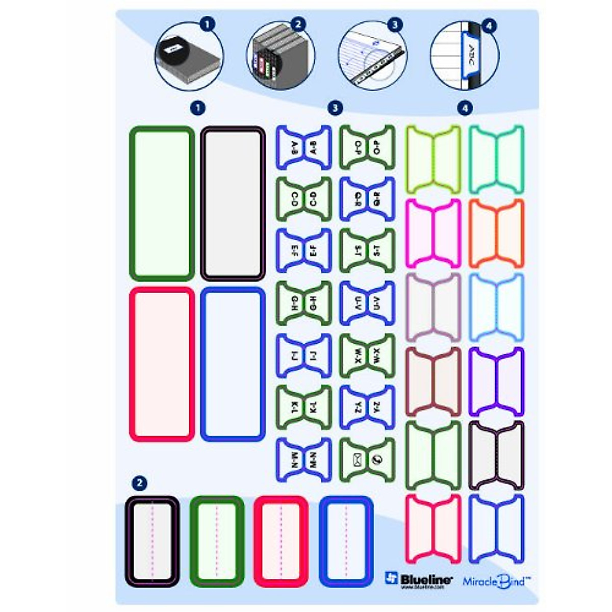 Blueline MiracleBind Notebook, Black, Lizard-Like, Hard Cover, 9.25" x 7.25", 150 Pages (AF9150.81)