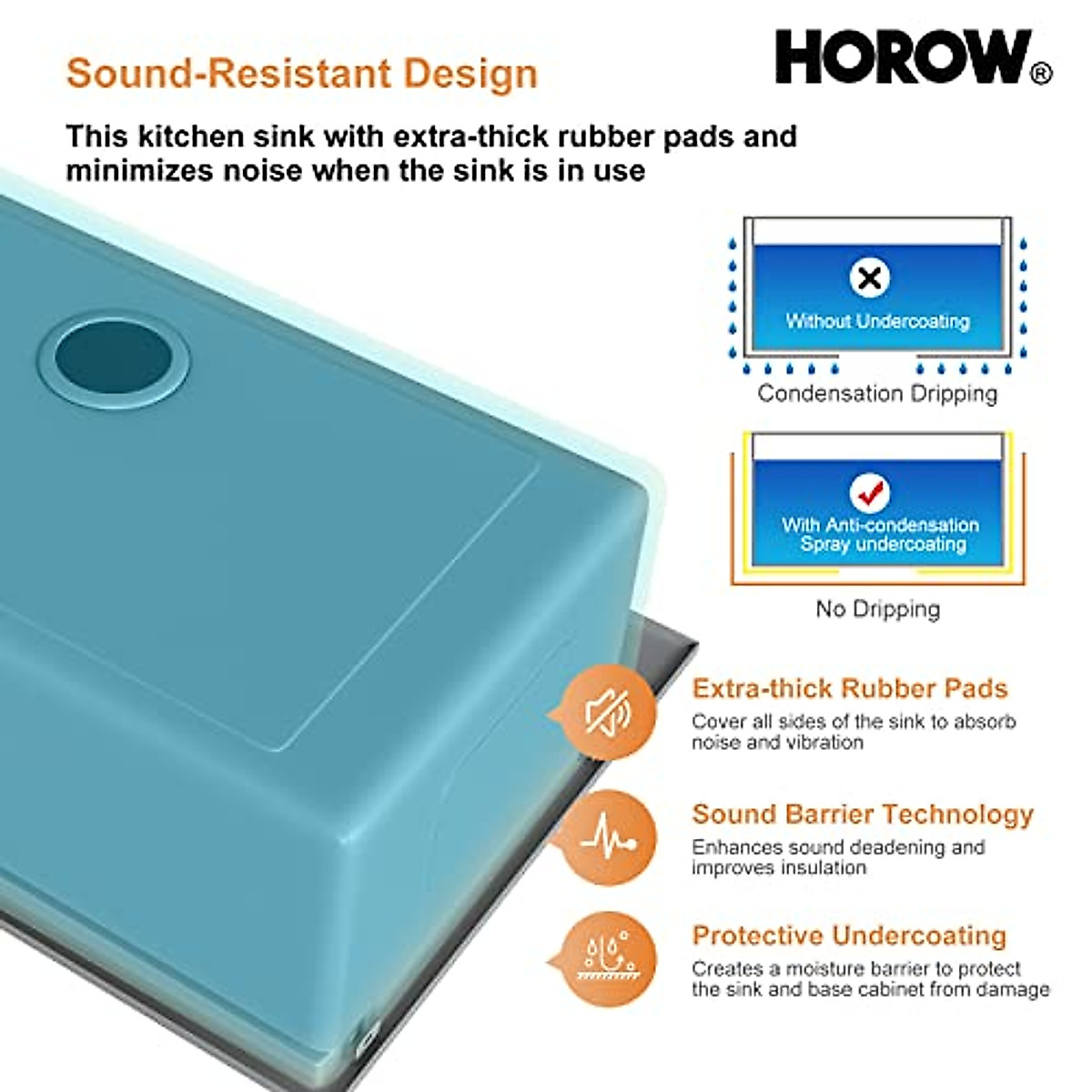 HOROW 33 inch Drop In Workstation Kitchen Sink, 18 Gauge Topmount Drop In Sink for Kitchen, sus 304 Stainless Steel Sink with 2 holes, Deep Single Bowl Kitchen Sink with Accessories, 33"x22"x10"