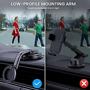 DOLYOFG for Magsafe Car Mount,【Strong Magnets & Low Profile】 Magnetic Phone Holder for Car Dashboard Windshield Universal Hands Free Car Phone Holder for iPhone 14 13 12 Pro Max Plus Mini Android