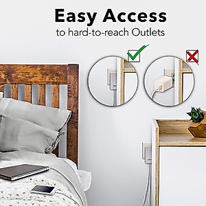 Dual Flat Wall Charger, Fast 30W Flat USB Wall Plug, 2 in 1 Foldable Slim USB C Wall Charger for USB Type-C & Type-A Devices, iPhone 15 14 13 12 Pro Max, iPad, Airpods, Samsung Galaxy and More