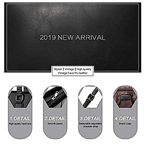 LOVEVOOK Large Shoulder Bag for Women Faux Leather Purse Work Bags with Multi-Pockets Designer Tote Handbag, Black