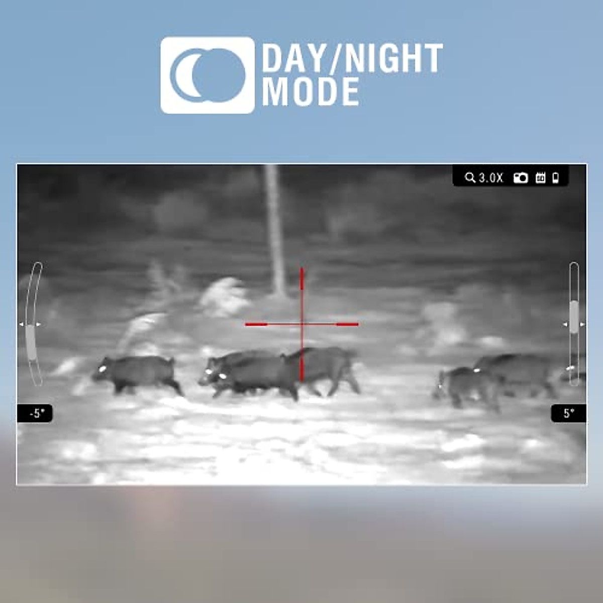 ATN X-Sight LTV 3-9x Ultra Light Day/Night Hunting Scope w/ QHD+Sensor, Video Record, 10hrs+ Battery Power