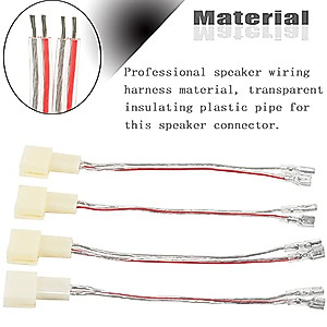 RED WOLF Car Door Speaker Wiring Harness Adapter Connector Plug Replacement for 2000-2019 Toyota Camry 4Runner Tacoma RAV4 Scion, Subaru 2012-2019, Mitsubishi 2002-2020 4PC