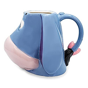 Silver Buffalo Disney Winnie the Pooh Eeyore Face Ceramic 3D Sculpted Mug, 20 Ounces