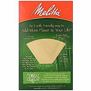 Melitta #2 Cone Coffee Filters, Bamboo, 80 Count (Pack of 6) 480 Total Filters Count - Packaging May Vary