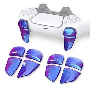 PlayVital Shoulder Buttons Extension Triggers for PS5 Controller, Bumper Extenders for PS5 Controller - Blue