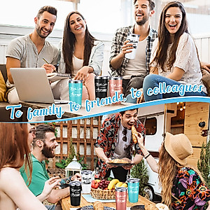 Suclain Employee Appreciation Gifts 20 oz Thank You for Being Awesome Tumblers with Lids Straws for Graduation Friends Coworker Nurses Gifts(Light Blue, Rose Gold, Black, White, 4 Sets)