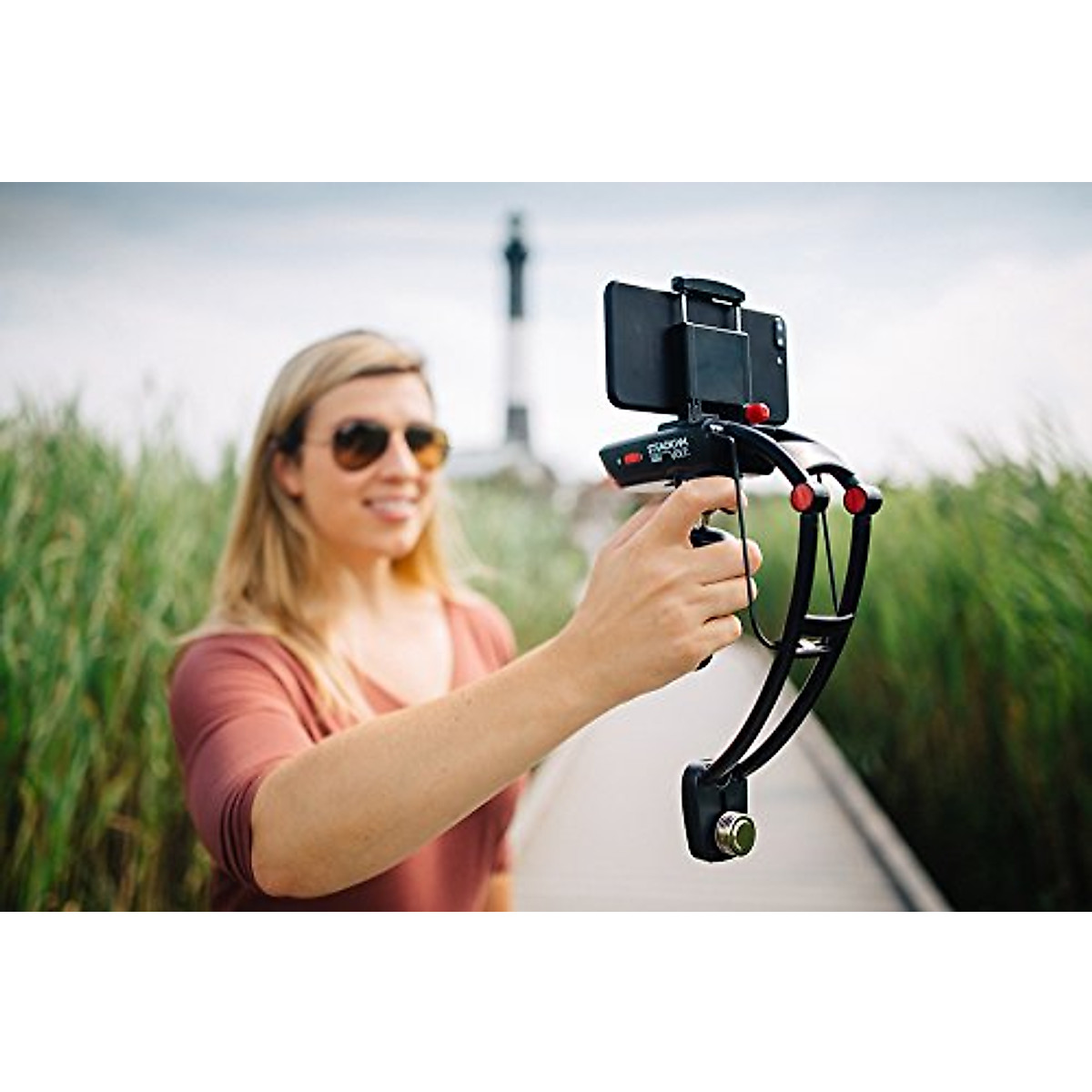 Steadicam Volt Electronic Handheld Gimbal Stabilizer for All IPhone XS, XS Max & XR, All Samsung S9/S9+ & GoPro Hero, Black, compact