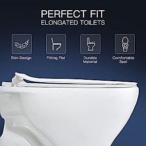 Oblong Toilet Seat elongated Toilet Seats for Standard Toilets Lid White Plastic Toliet Seat Replacement Oval tapa de inodoro