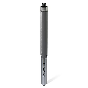 FivePears Flush Trim Router Bits 1/4 Inch Shank, 3/8 Inch Cutting Diameter, 2 Inch Cutting Length, Bottom Bearing Flush Straight Cut Trim Router Bit for Woodworking.