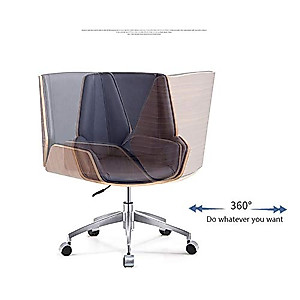ZLBYB Adjustable Desk Executive Swivel Chair Home Office Furniutre Computer Task Chair Bendwood Leather Armchair (Color : D)