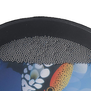 Yibuy Sound Drum Percussion Wave Bead Ocean Hand Drum with Hardwood Sea Drum Musical Instrument Percussion 253mm/9.96inch (Diameter) for Party