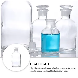 TEHAUX 1pc Reagent Bottle Sample Bottle Chemicals Bottle Sample Sealing Bottle Chemicals Glass Bottle