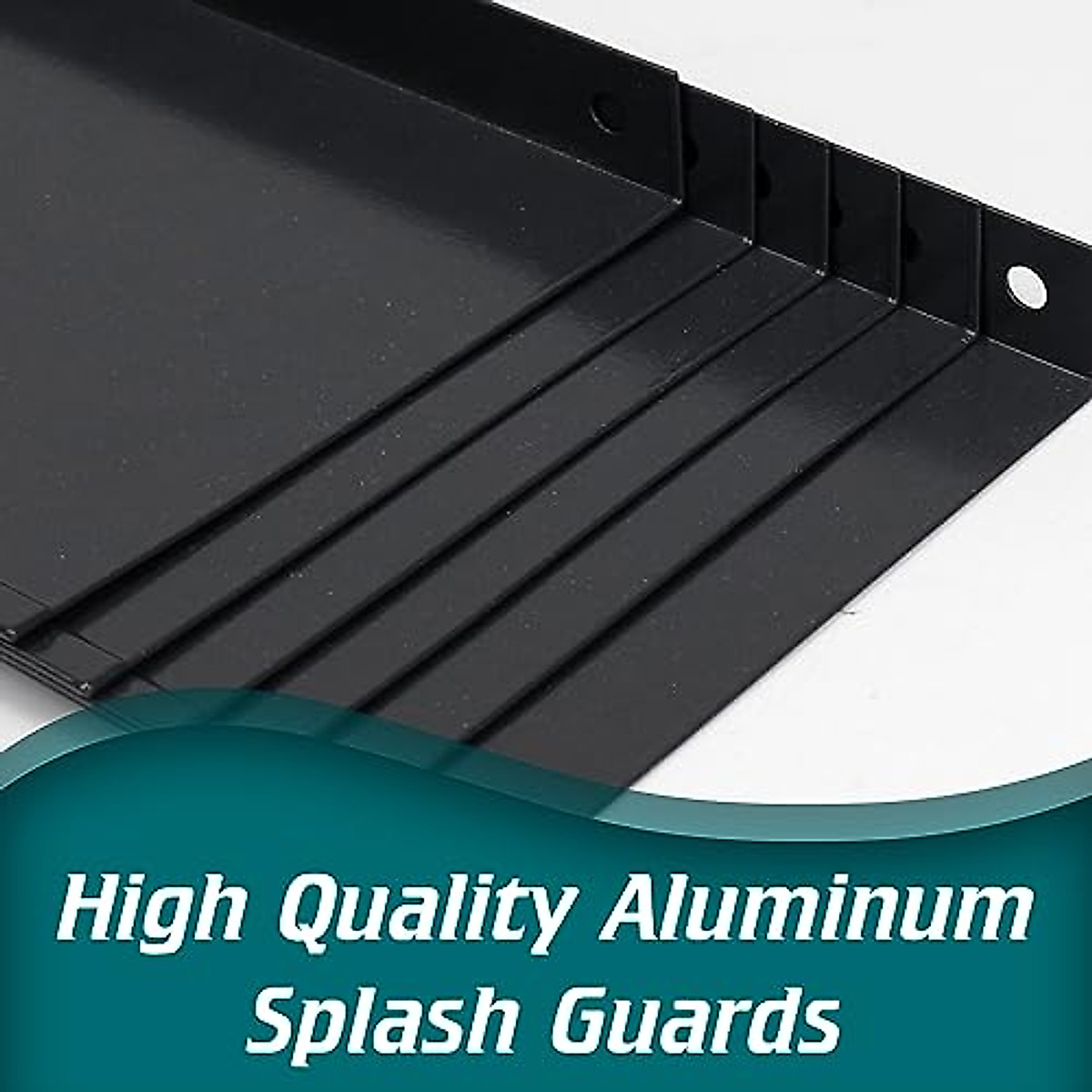 Daisypower 12 Pack Gutter Valley Splash Guards,Rainwater Roof Rain Diverter Downspout Gutter Guards for House Shingle Straight Roofs Corner,10 Inch Each