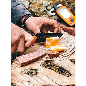 Uncharted Supply Empire Knife – 5” Long Emergency Survival Kit Necessity with Protective Case and Sharpening Stone – Perfect for Hunting, Camping, Fishing, EDC